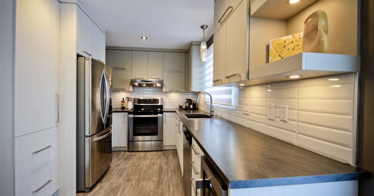 Chic kitchen transformation with laminate cabinetry