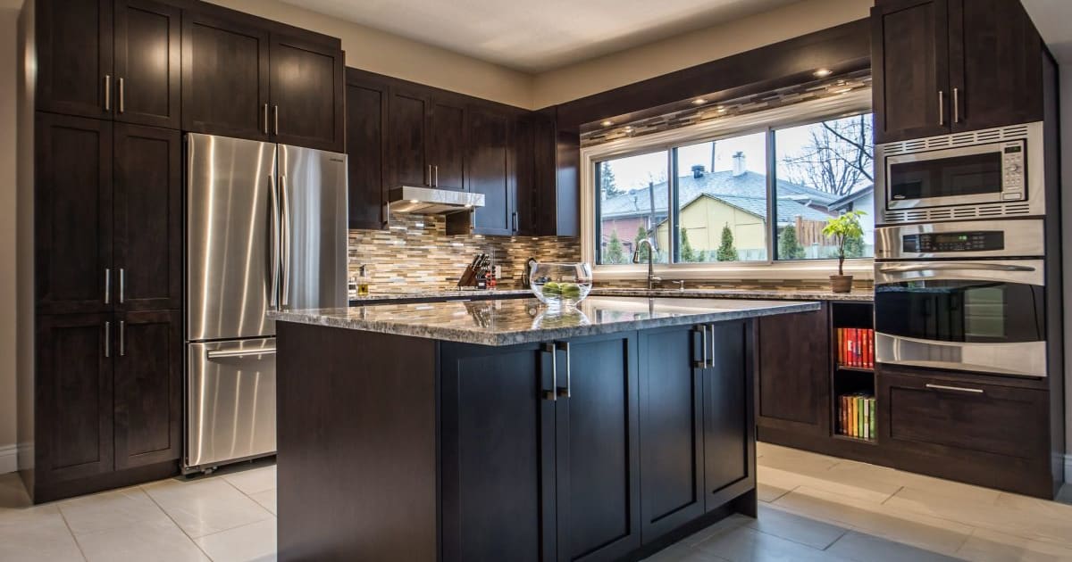 Kitchen renovation including custom-built cabinets